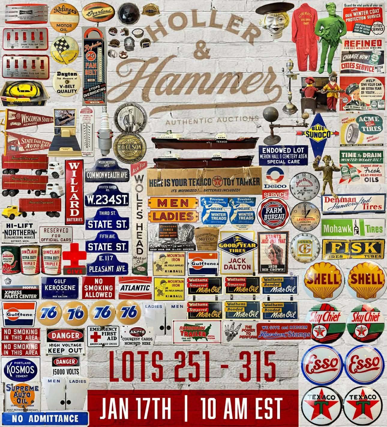 Holler and Hammer Gas, Oil, General Store Auction Jackson MI